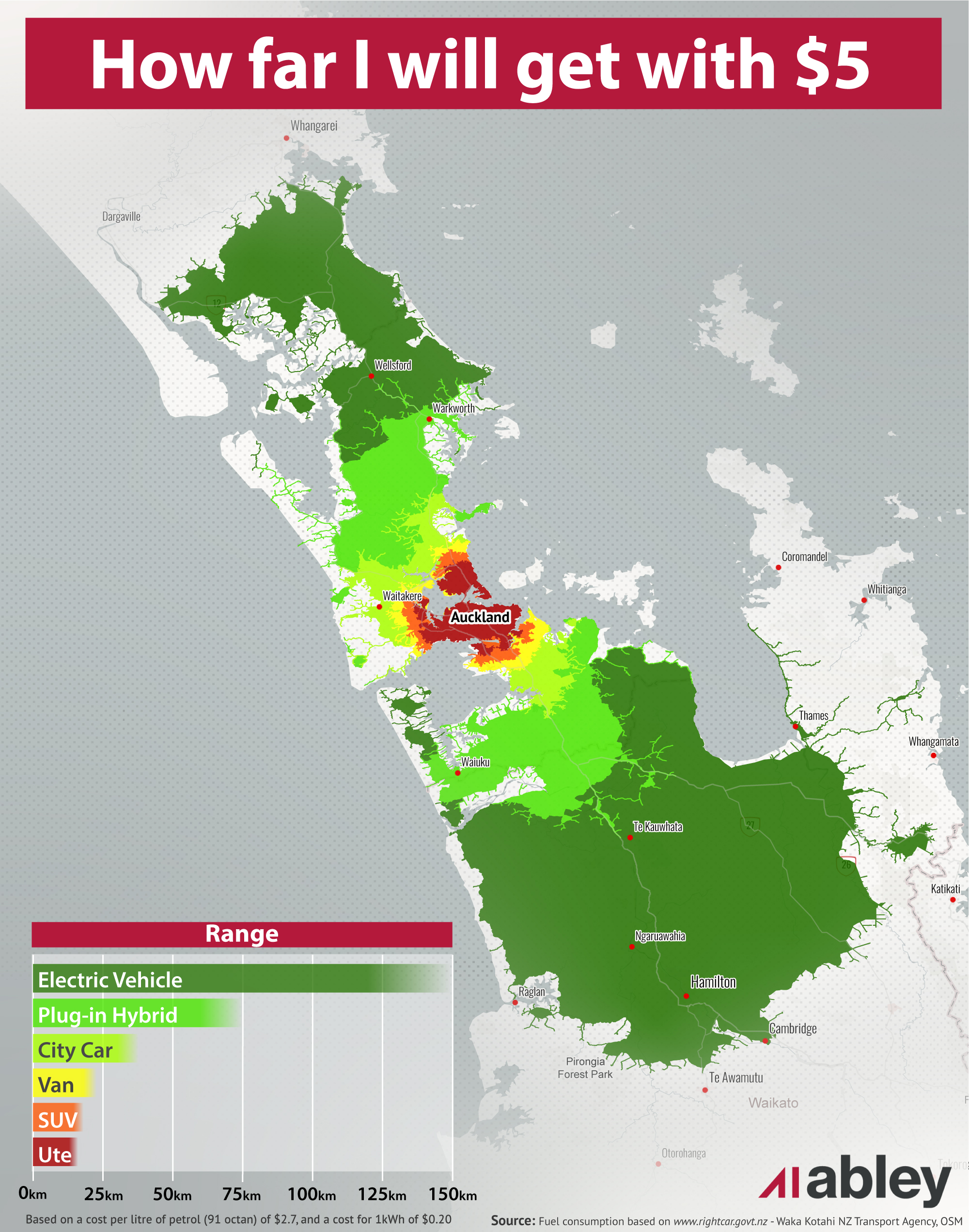 How far can your car get you?